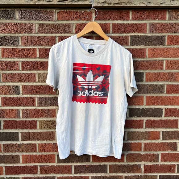 adidas | Shirts | Adidas Cream White Aztec Print Front Adidas Logo ...